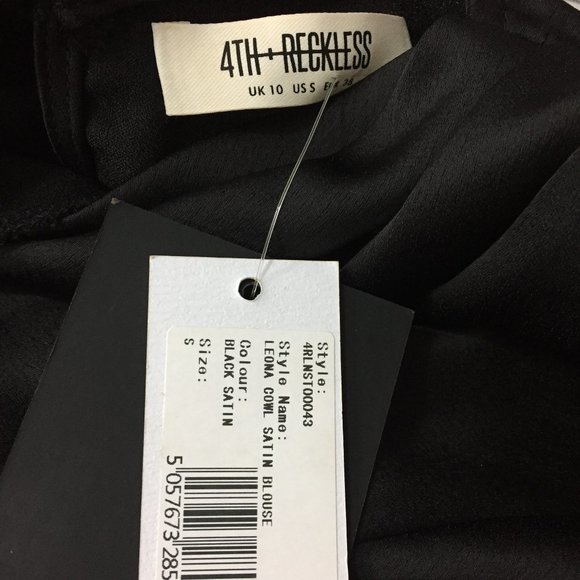 4th Reckless | Tops | Nwt 4th Reckless Black Long Sleeve Slit Cuff ...